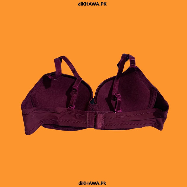 Fancy Bridal SH789 Diamond Maroon Bra- Single Padded,Under Wired Bra ...