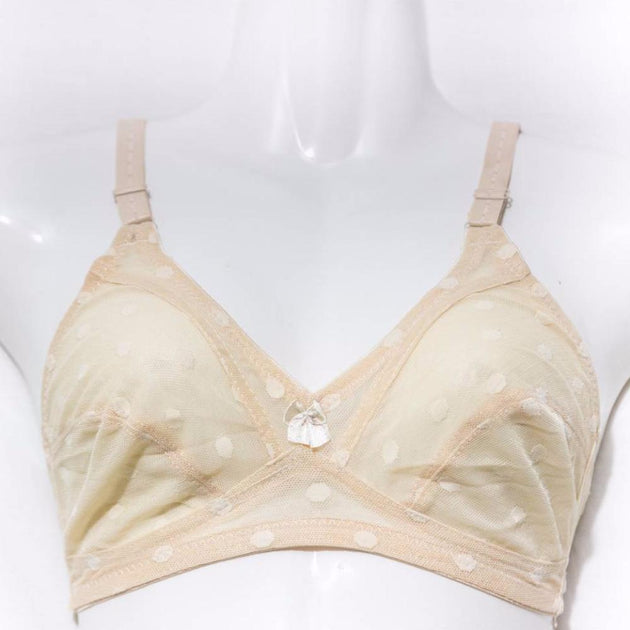 Polka Dotted Skin Net Bra - See Through Bra - Online Shopping in ...