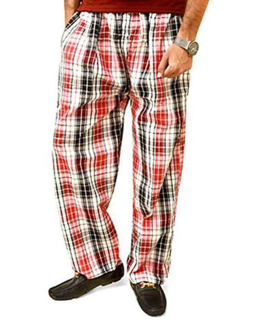 Men's Cotton Checked Pajama - Red - Online Shopping in Pakistan ...