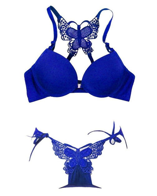 Butterfly Sexy Bra Panty Sets - Blue - Online Shopping in Pakistan ...