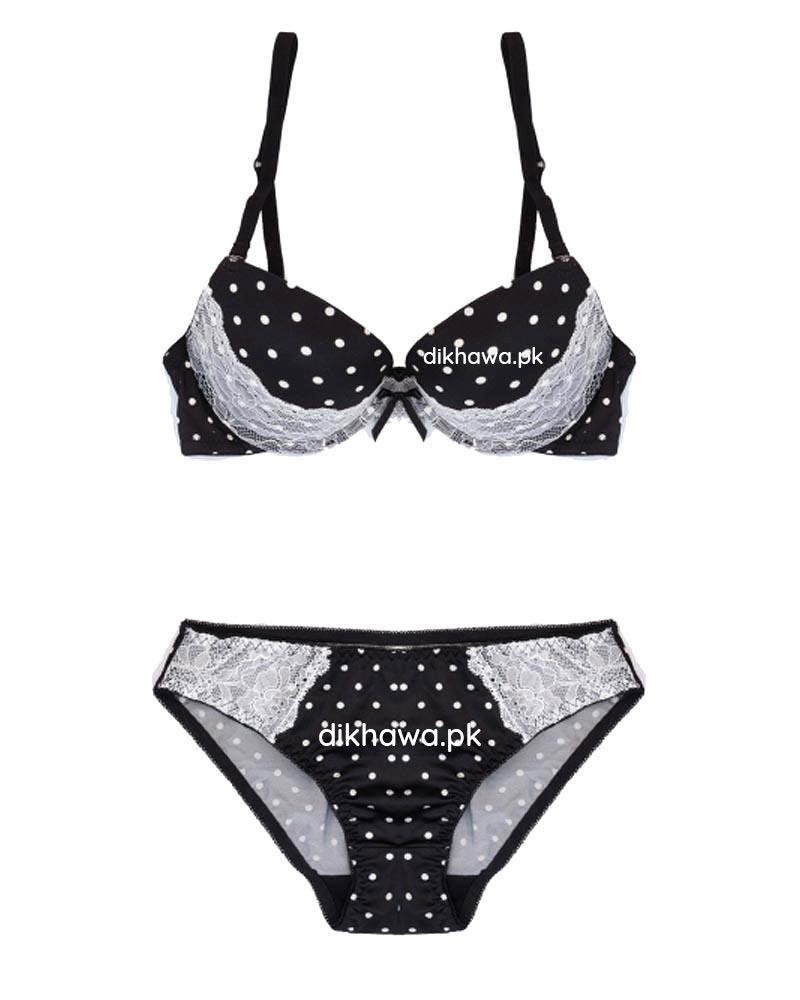 Victoria's Secret - Pushup Bra Panty Sets - Polka Dotted Lace Double ...