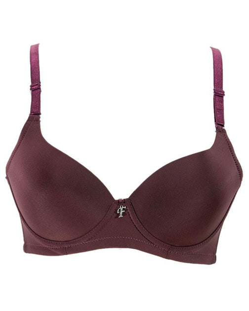 Maroon Pushup Flourish Bra - Single Padded Underwired Bra - FL997 ...