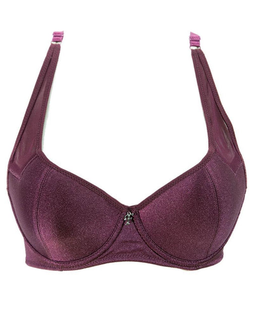 Maroon Fancy Flourish Bra - Single Padded Underwired Bra - FL2031 ...