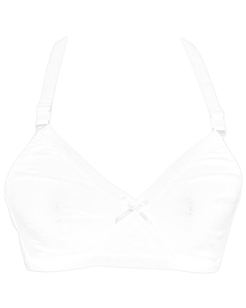 Basic Bra - White - Cotton Bra - Non Padded Bra - Non Wired Bra ...