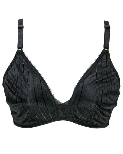 Soft Cotton Silk Self Design Non Wired-Non Padded Basic Bra - Black ...