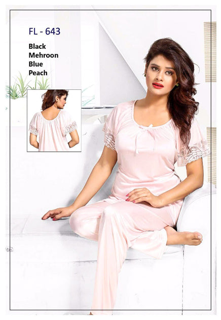 2 Pcs FL-643 - Skin Flourish Exclusive Bridal Nighty Set Collection ...