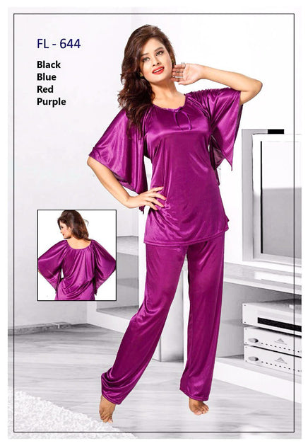 2 Pcs FL-644 - Magenta Flourish Exclusive Bridal Nighty Set Collection ...