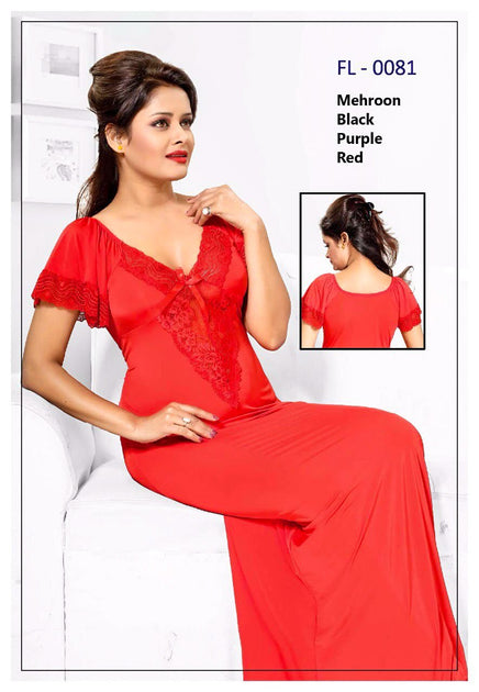 Flourish Nighty FL-0081 - 1Pcs Bridal Nighty - Long Nighty - Online ...