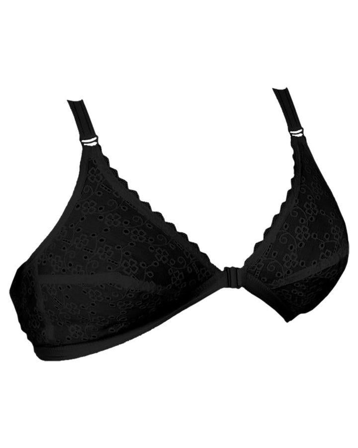 Pallavi Front Open Bra - Tulip Bra - Cotton Embroidered Bra - Non ...