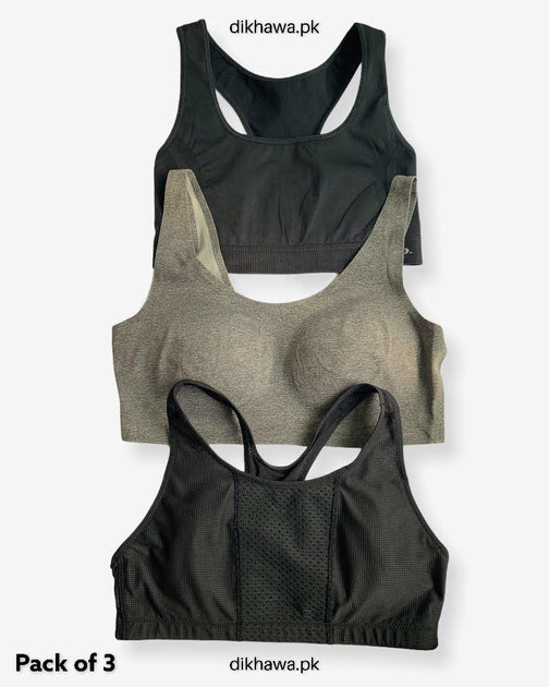 Pack of 3 Imported Stocklot Branded Pushup Bra - Single Padded Bra ...